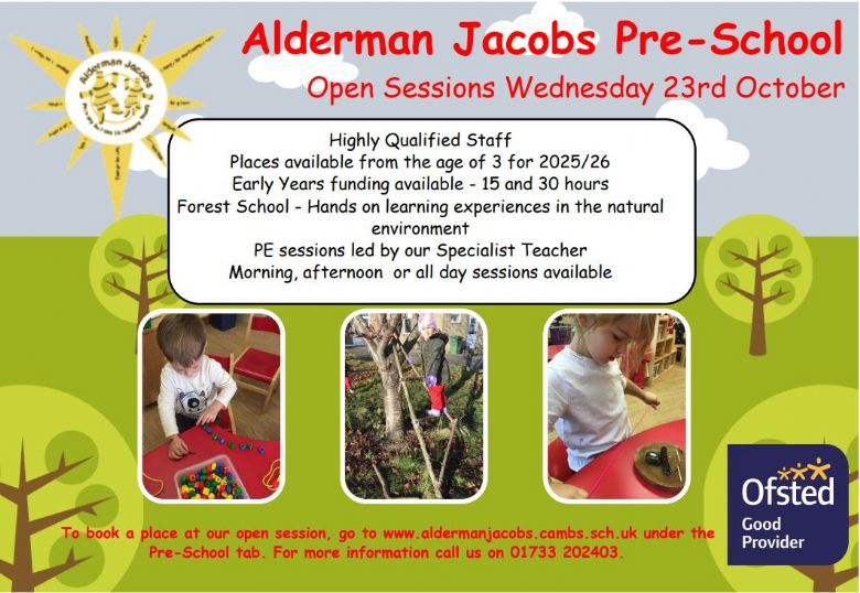 Alderman Jacobs School - Pre School Open Session Bookings